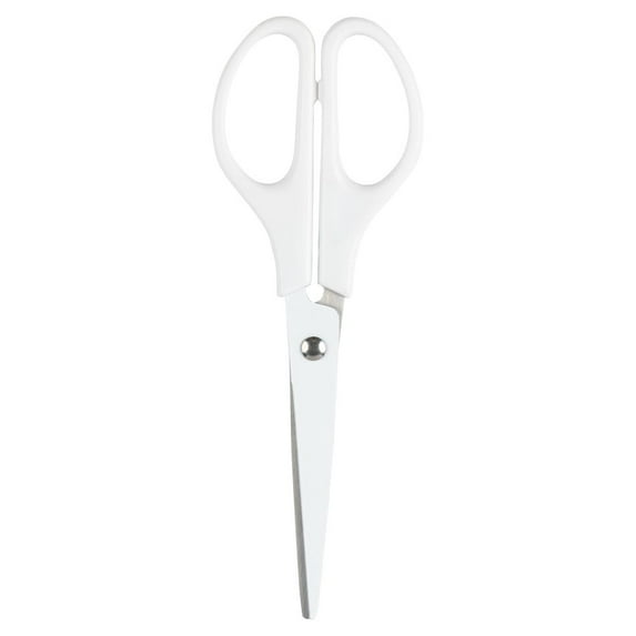 JAM Paper Arts & Crafts Scissors, 6 3/4 in, White, Ergonomic Handle ...