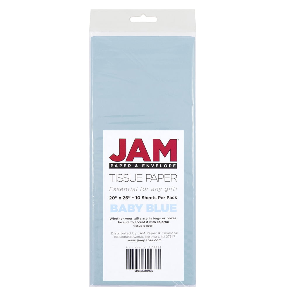 JAM Paper Baby Blue Paper Gift Wrap Tissues, (20 Count) - Walmart.com