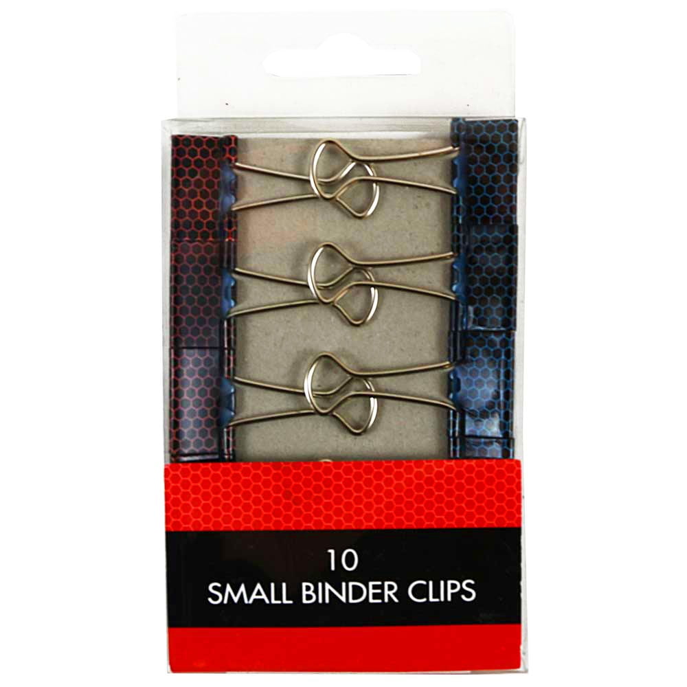 JAM Paper Binder Clips, Peach & Blue Honeycomb, 10/Pack, Small, 19mm ...