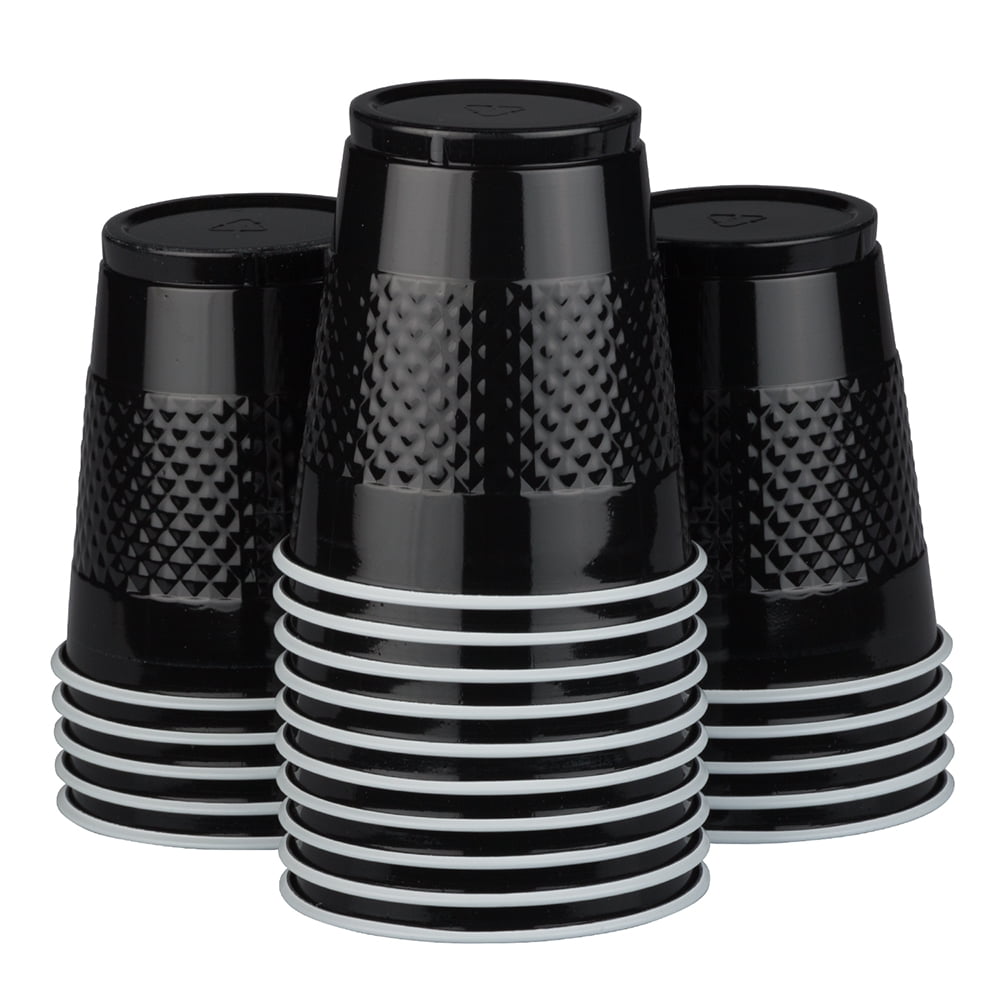 JAM Paper Bulk Plastic Cups, 12 oz, Black, 200 Cups/Box - Walmart.com
