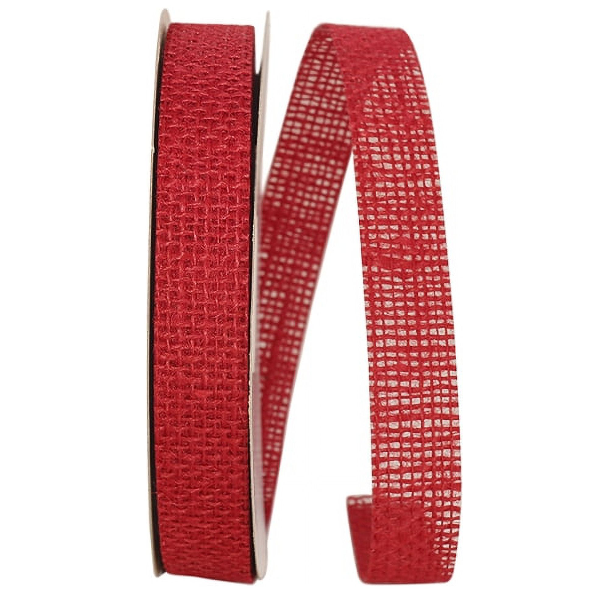 JAM Paper Burlap All Occasion Red Jute Ribbon, 720" x 0.87" - Walmart.com