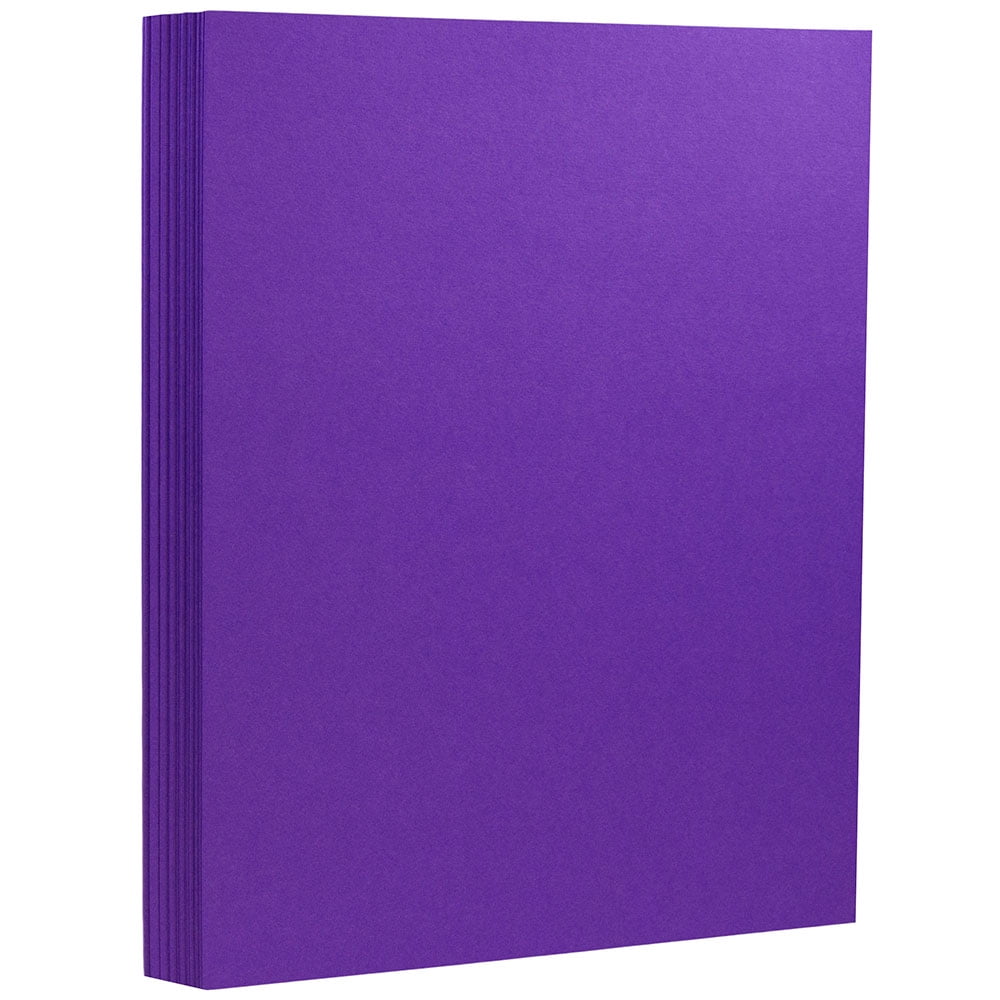 JAM Paper Cardstock, 8 1/2 x 11, 130lb Electric Violet, 25 per Pack ...