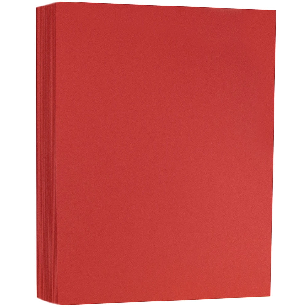 JAM Paper Cardstock, 8 1/2 x 11, 130lb Red, 25 per Pack - Walmart.com