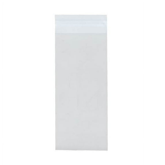 JAM Paper Cello Sleeves, 4 1/4 x 11 1/4, Clear, 100/Pack, Peel & Seal ...