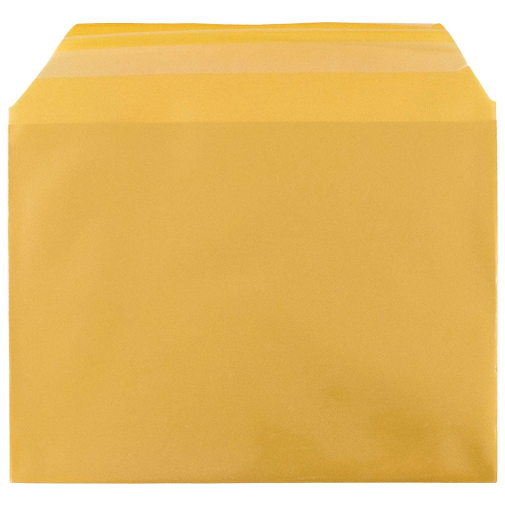 JAM Paper Cello Sleeves, 4 5/8 x 6 7/16, Gold, 100/Pack, Peel & Seal ...