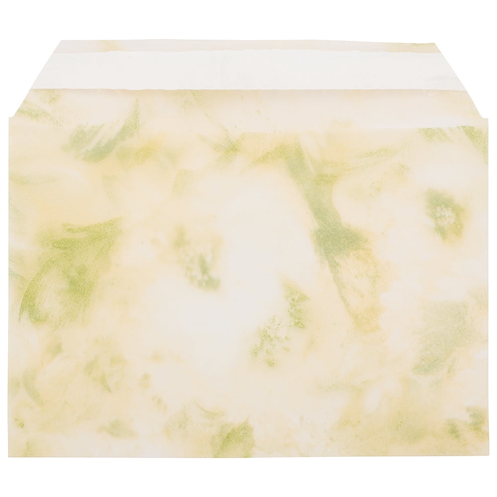 JAM Paper Cello Sleeves, 5 1/16 x 7 3/16, 100/Pack, Green Floral, Peel ...