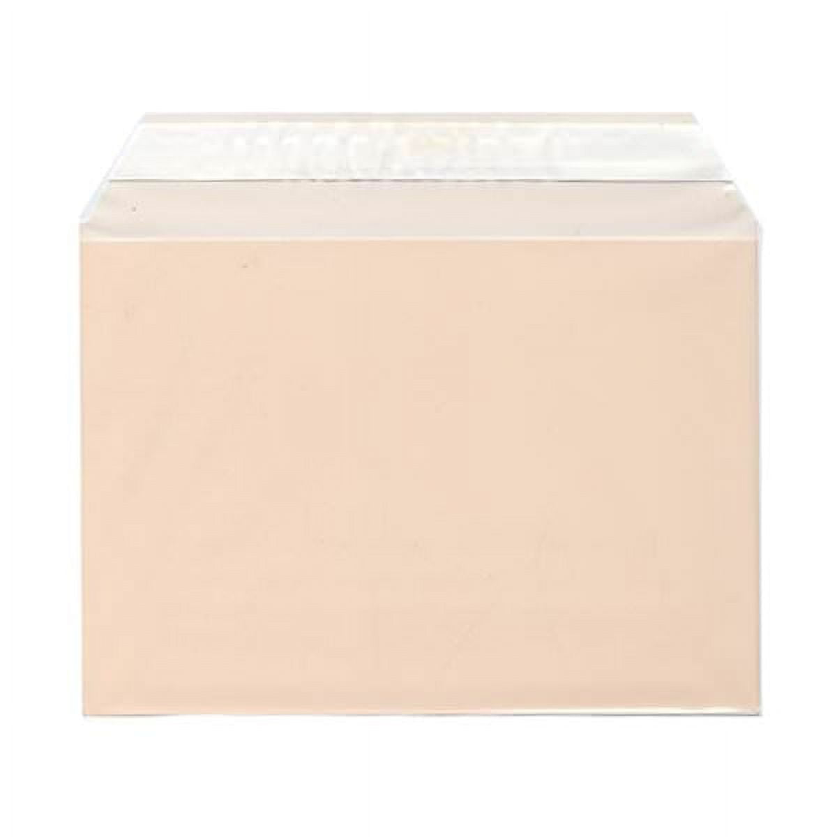 JAM Paper Cello Sleeves, 5 1/16 x 7 3/16, Peach, 100/Pack, Peel & Seal ...