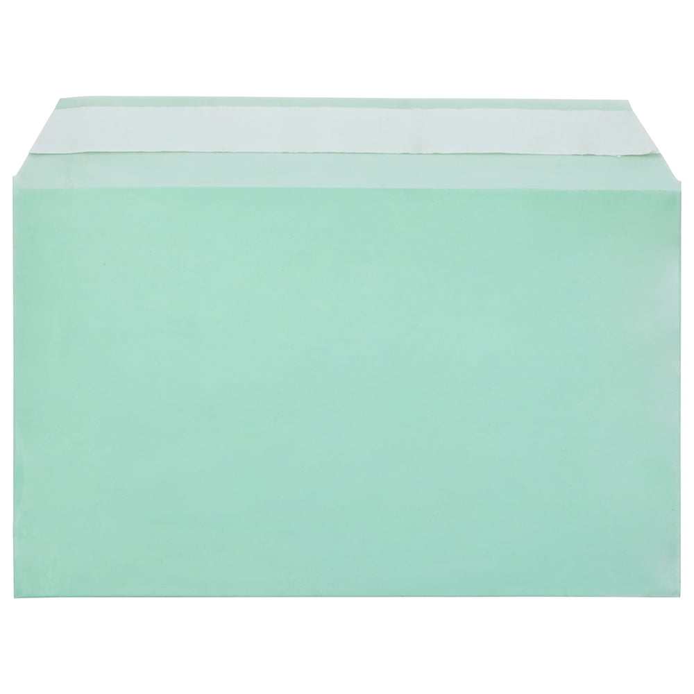 JAM Paper Cello Sleeves, 5 7/16 x 8 5/8, Green, 100/Pack, Peel & Seal ...