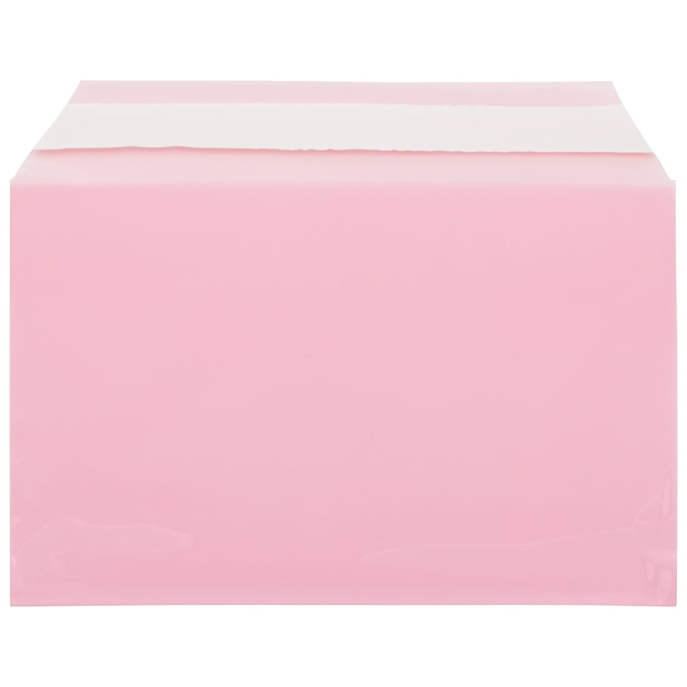 JAM Paper Cello Sleeves, 5 7/16 x 8 5/8, Light Red, 100/Pack, Peel ...