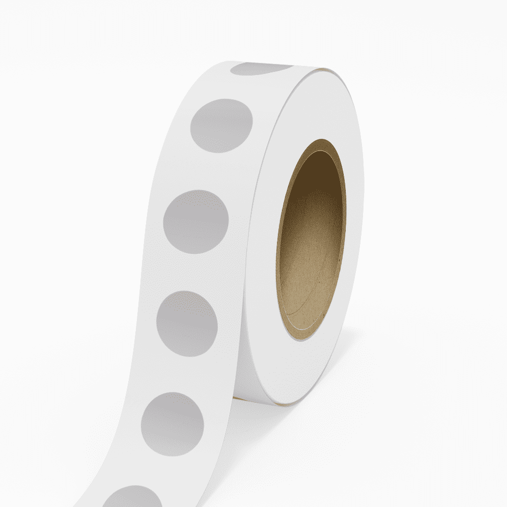 JAM Paper Circular Standard Label Rolls, Round, 1.5 Inch, Silver ...