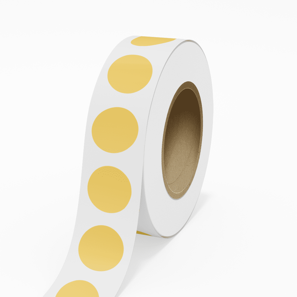 Gold Metallic Foil Round Labels, 2.25, 125/Roll for Business - Walmart ...