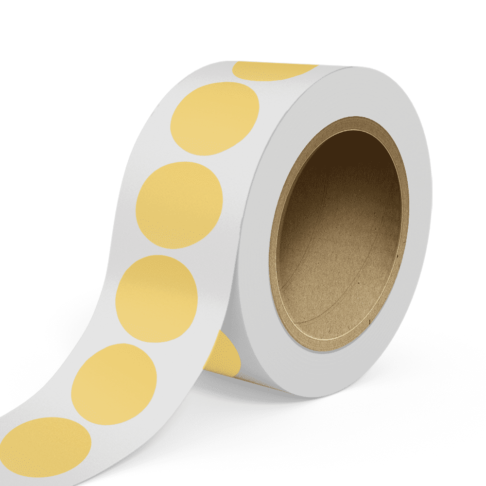 JAM Paper Circular Standard Label Rolls, Round, 2.5 Inch, Gold Metallic ...