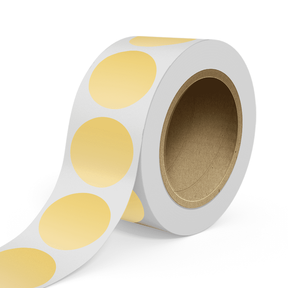 JAM Paper Circular Standard Label Rolls, Round, 3.5 Inch, Gold Metallic ...