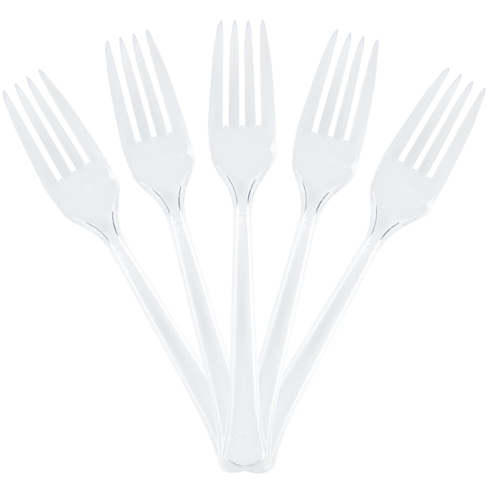 JAM Paper Clear Plastic Forks, 7", 20/Pack - Walmart.com