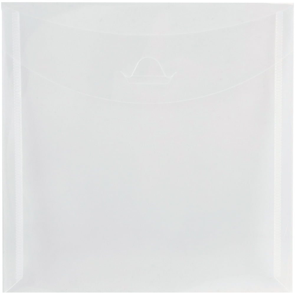 JAM Paper Clear Plastic Tuck Flap Envelopes, 6.1 x 6.1, 12 per pack ...