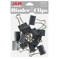 JAM Paper Colorful Binder Clips, Medium, 1 1/4 inch (32 mm), Gray, 15 ...