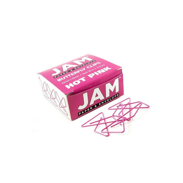 JAM Paper Colorful Butterfly Paper Clips, Pink Paperclips, 15/Pack ...