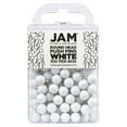JAM Paper Colorful Push Pins, Round Head Map Thumb Tacks, White, 100 ...