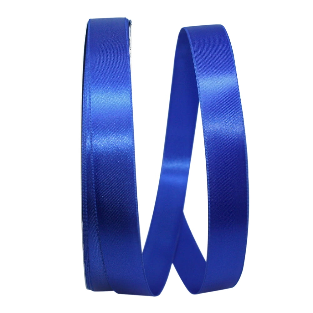 JAM Paper Double Face Satin Royal blue Polyester Ribbon, 3600" x 0.87 ...