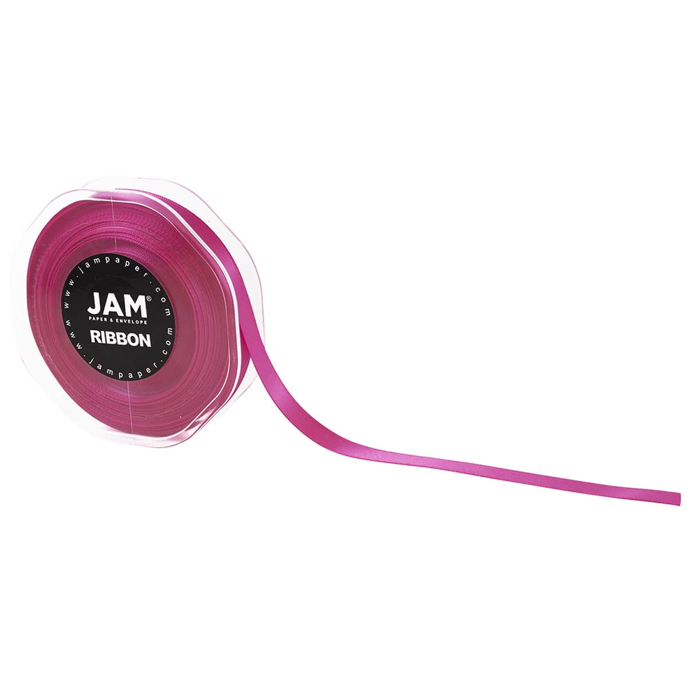 JAM Paper Double Faced Satin Ribbon, 3/8 in X 25 Yds, 1 per Pack ...