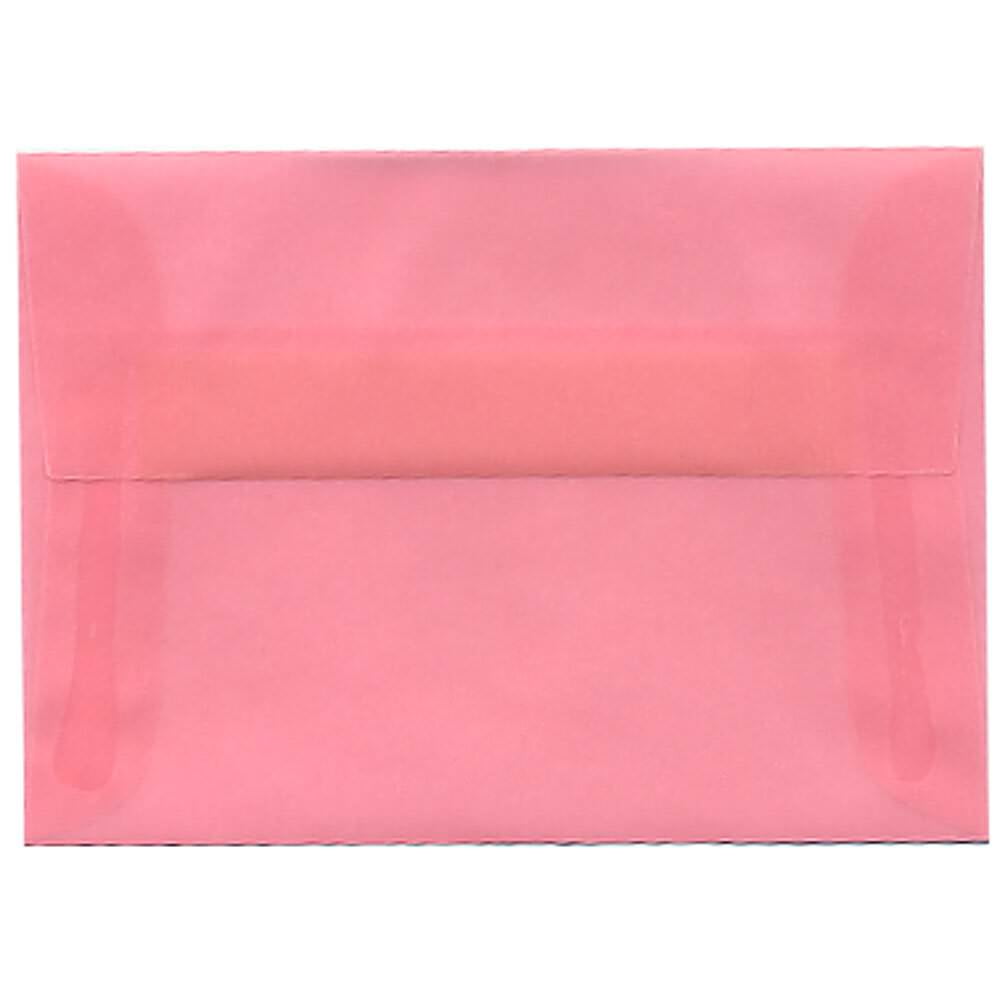 JAM Paper & Envelope 4Bar Translucent Envelopes, 3 5/8 x 5 1/8, Blush ...