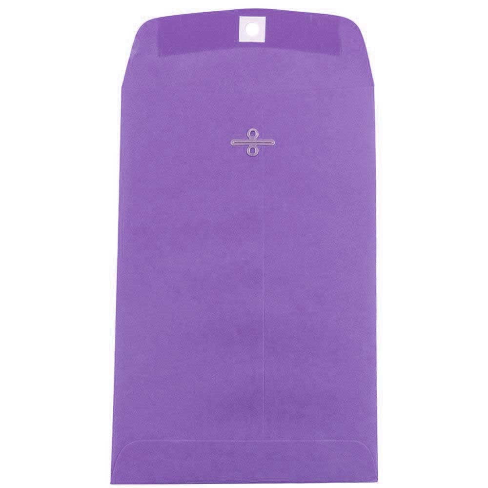 JAM Paper & Envelope 6 x 9 Clasp Envelopes, Violet Purple, 100/Pack ...