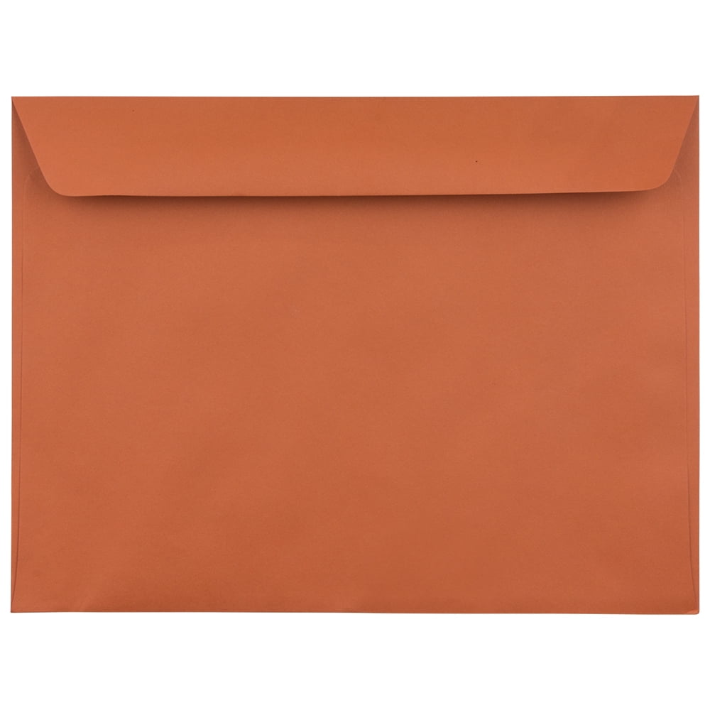 JAM Paper & Envelope 9 x 12 Booklet Envelopes, Dark Orange, 100/Pack ...