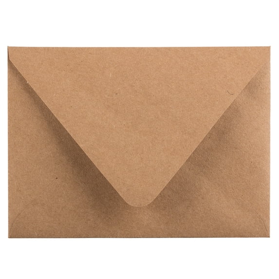 JAM Paper & Envelope A2 VFlap Envelopes, 4 3/8 x 5 3/4, Brown Kraft, 25 ...