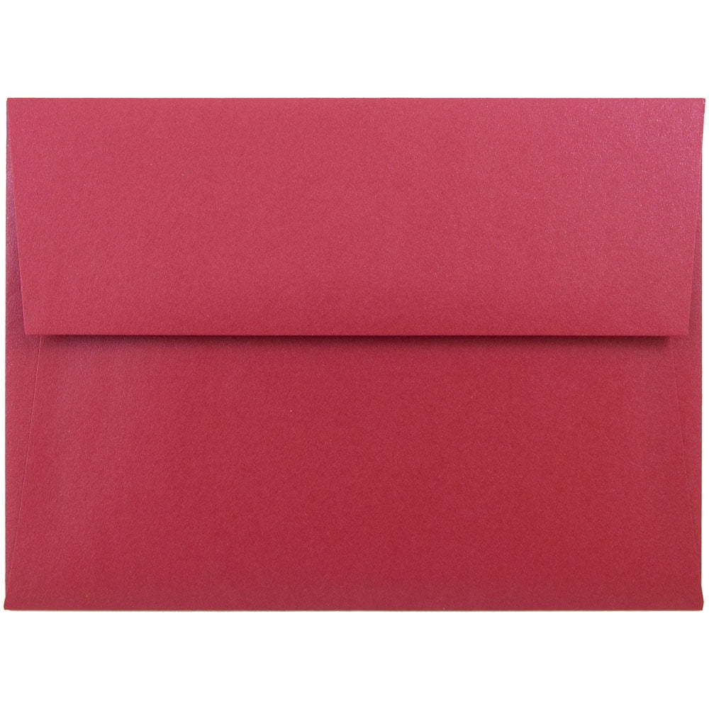 JAM Paper A6 Envelopes, 4 3/4 x 6 1/2, Red Metallic, 1000/Carton ...