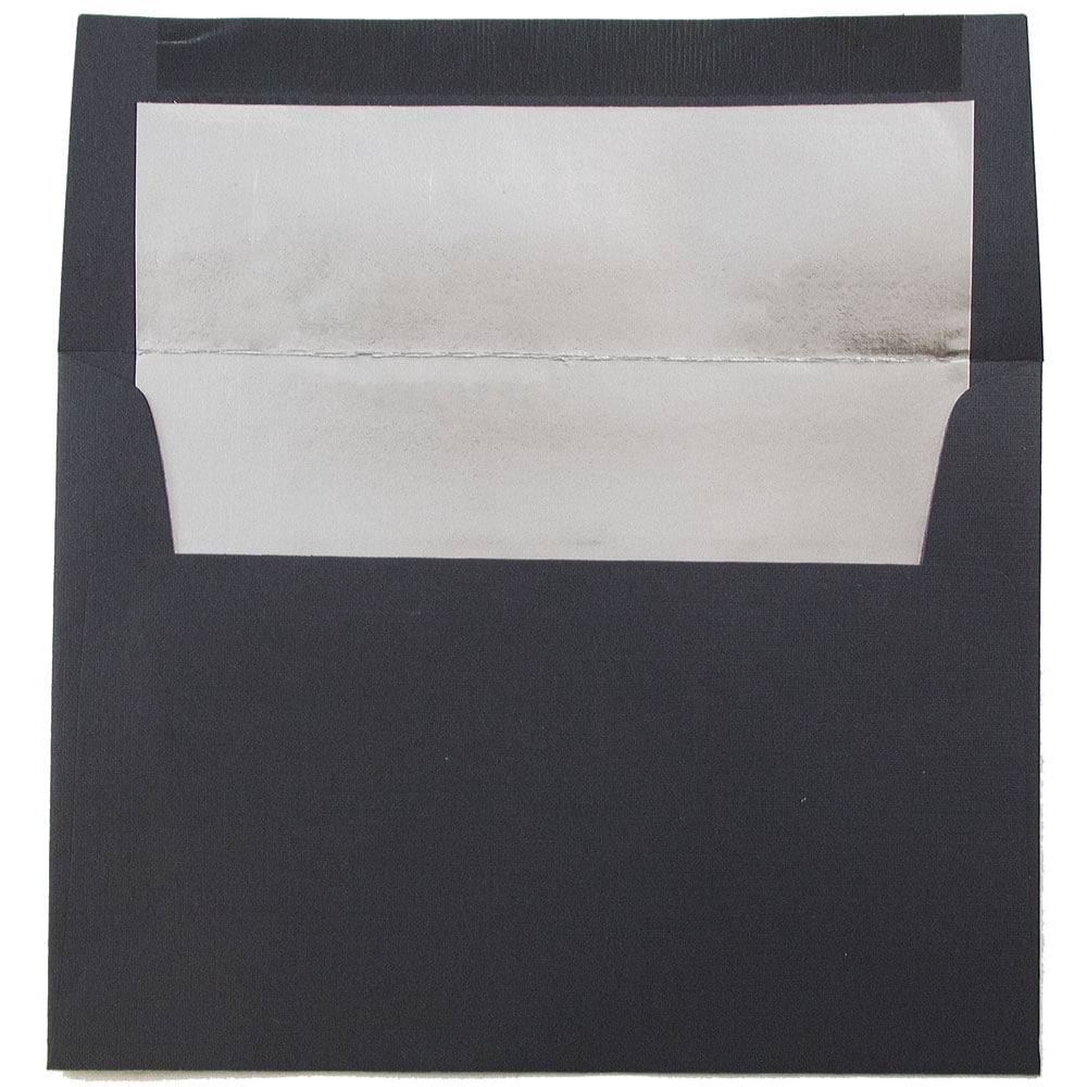 JAM Paper & Envelope A6 Foil Envelopes, 4 3/4 x 6 1/2, Black with ...
