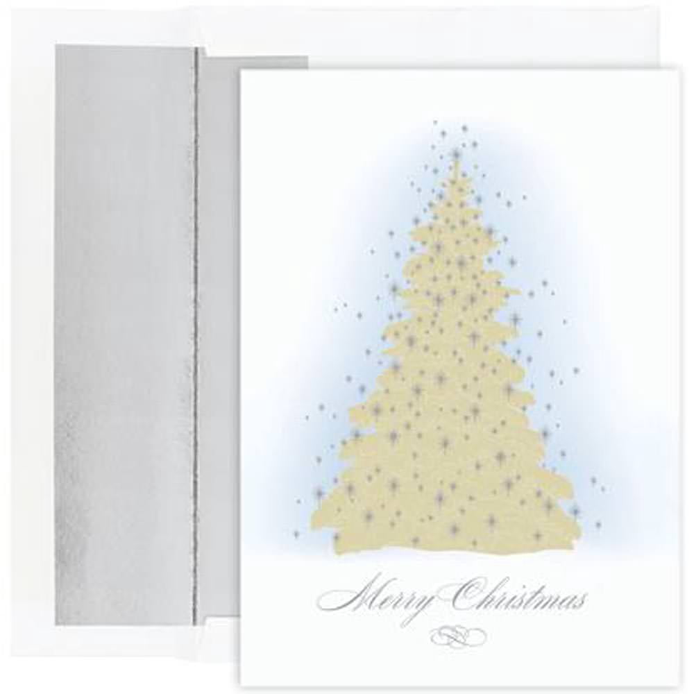 JAM Paper & Envelope Christmas Card Sets, Frosted Tree, 16/Pack ...