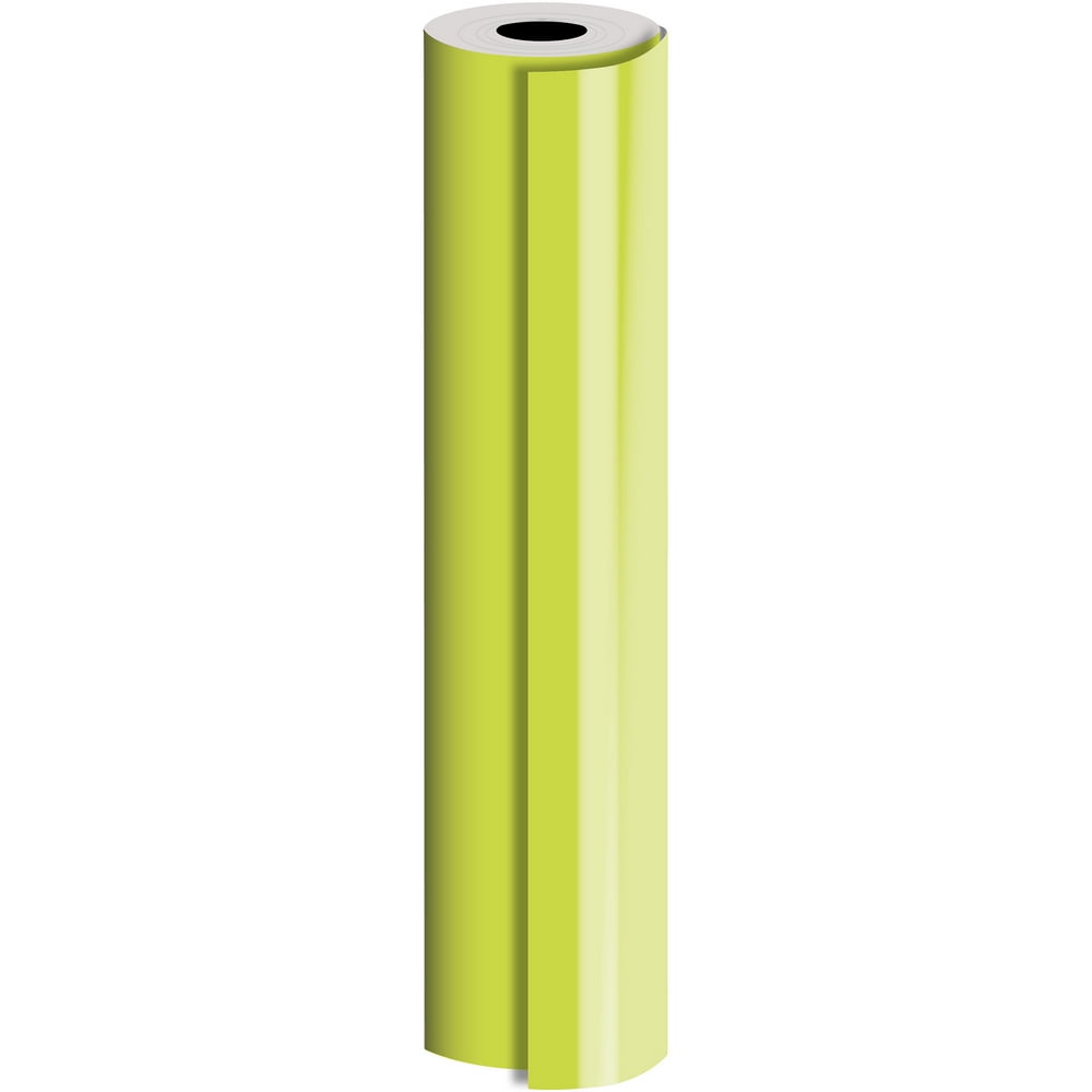JAM Paper & Envelope Industrial Bulk Gift Wrap, 1/Pack, Matte Lime ...