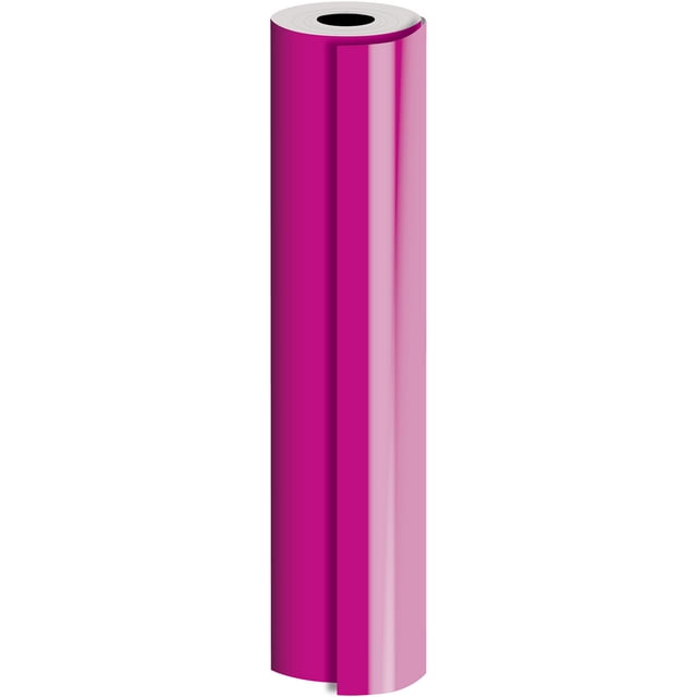 JAM Paper & Envelope Industrial Bulk Gift Wrap, 1/Pack, Matte Magenta ...