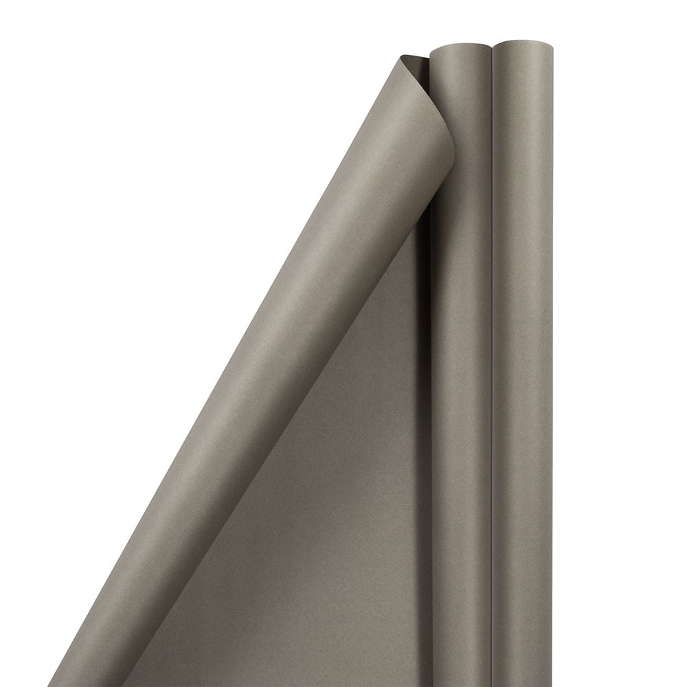 JAM Paper & Envelope Matte Slate Grey Wrapping Paper, All Occasion, 25 ...