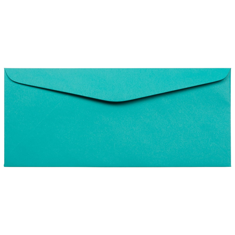 JAM Paper & Envelope No. 9 Envelopes, 3 7/8 x 8 7/8, Sea Blue, 100/Pack ...