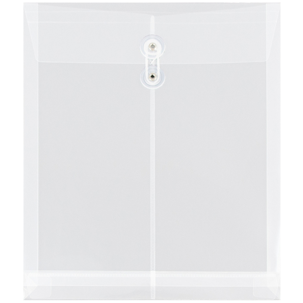 JAM Plastic Tuck Flap Envelopes, 9.9x11.8, 12/Pack, Clear, Open End ...