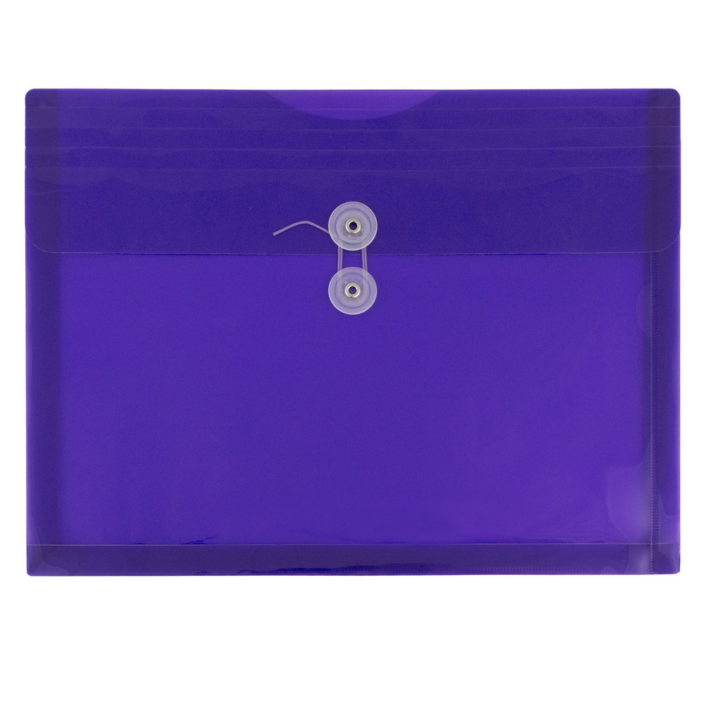 JAM Paper Plastic Filing Envelope with Hook and Loop Closure, Letter ...