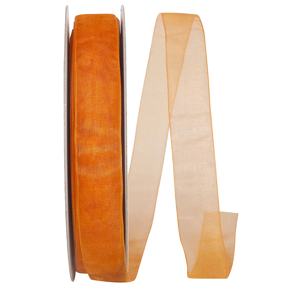 JAM Paper Sheer Ribbon, Tropical Orange, 7/8 in x 100 yd, 1/Pack ...