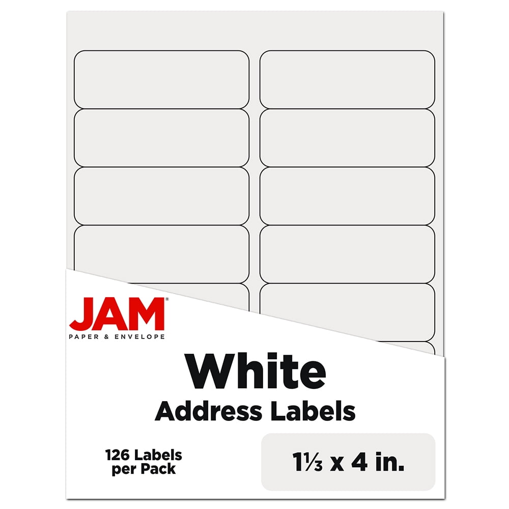 JAM Paper & Envelope Shipping Address Labels, Rectangular, 1 1/3 x 4 ...