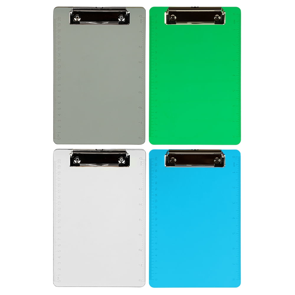 JAM Paper Small Plastic Clipboards with Low Profile Metal Clip, 6 x 9 ...