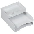 JAM Paper & Envelope Stackable Desktop Trays, White, Office Desk Supply ...