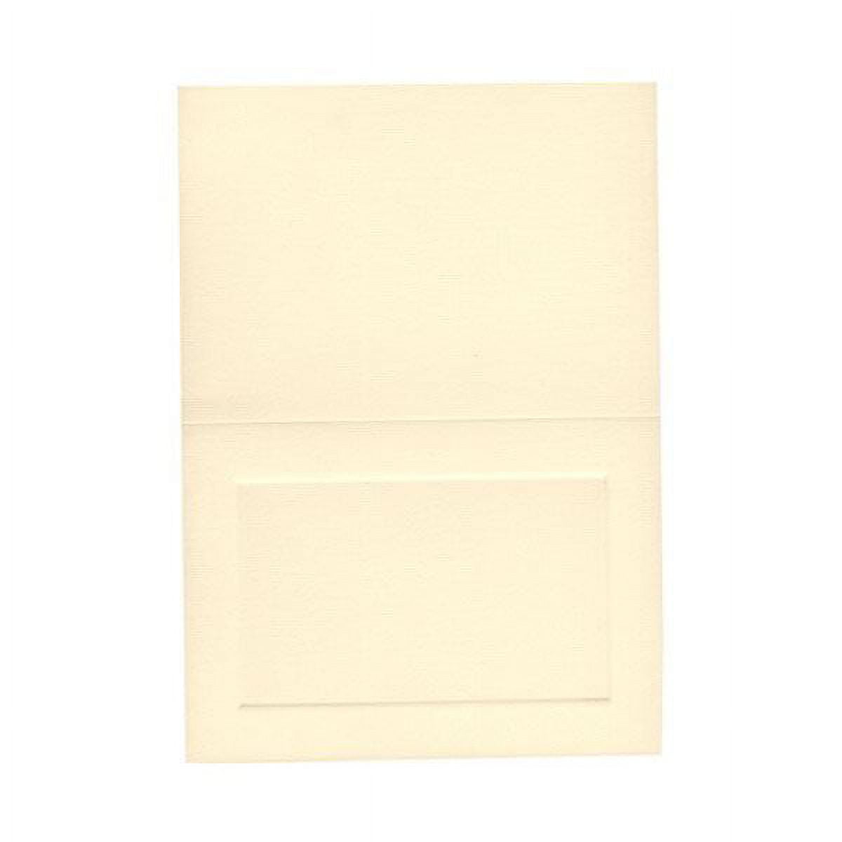 JAM Paper Foldover Cards, 3 1/2 x 4 7/8, 100/Pack, Ivory Linen Panel ...