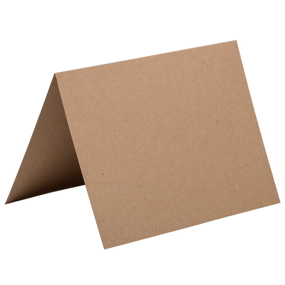 JAM Paper Foldover Cards, 4 3/8 x 5 7/16, 25/Pack, Brown Kraft ...