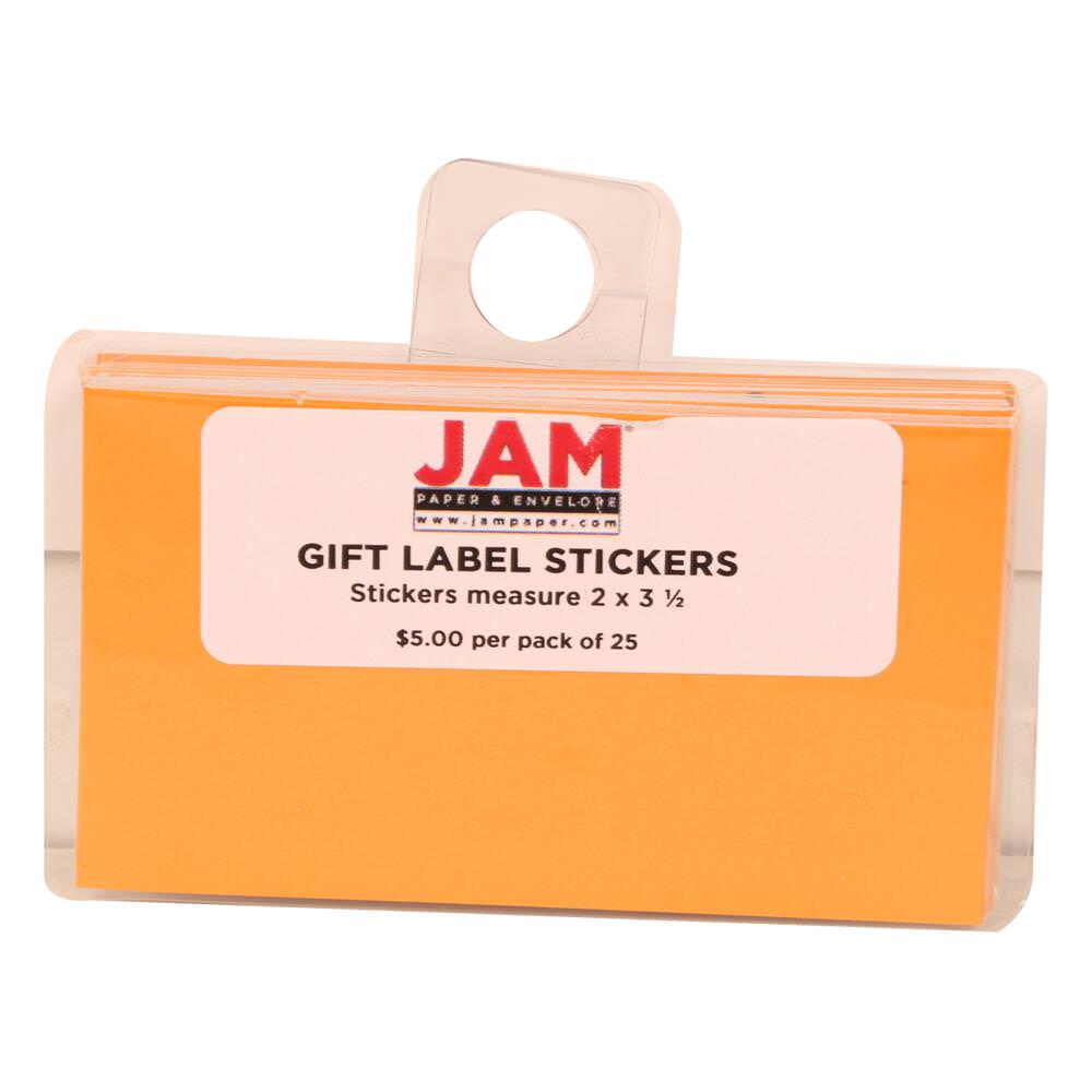 JAM Paper Gift Label Stickers, 2 x 3 1/2, Goldenrod, 25/Pack - Walmart.com