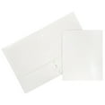 JAM Paper Glossy 3 Hole Punch Folders, White, 6/Pack - Walmart.com