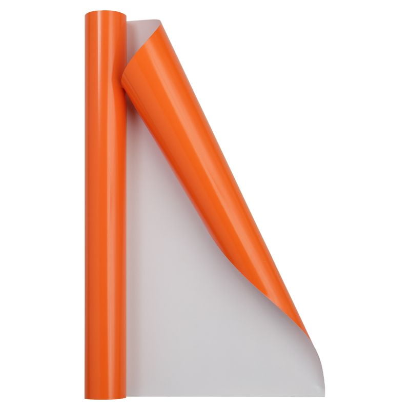 JAM Paper Glossy Wrapping Paper, 26.3 Sq ft (17 in x 18 Ft), Orange, 1 ...