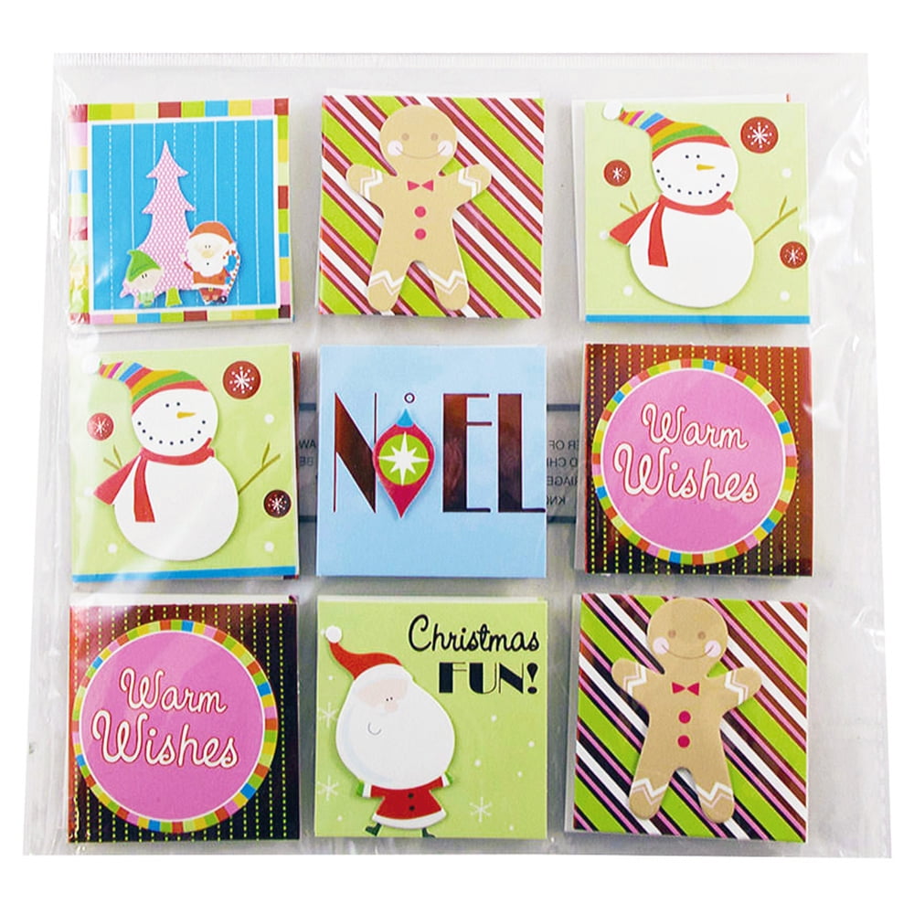 JAM Paper Handmade Christmas Multi-color Paper Gift Tags, 2" x 2" x 2 ...