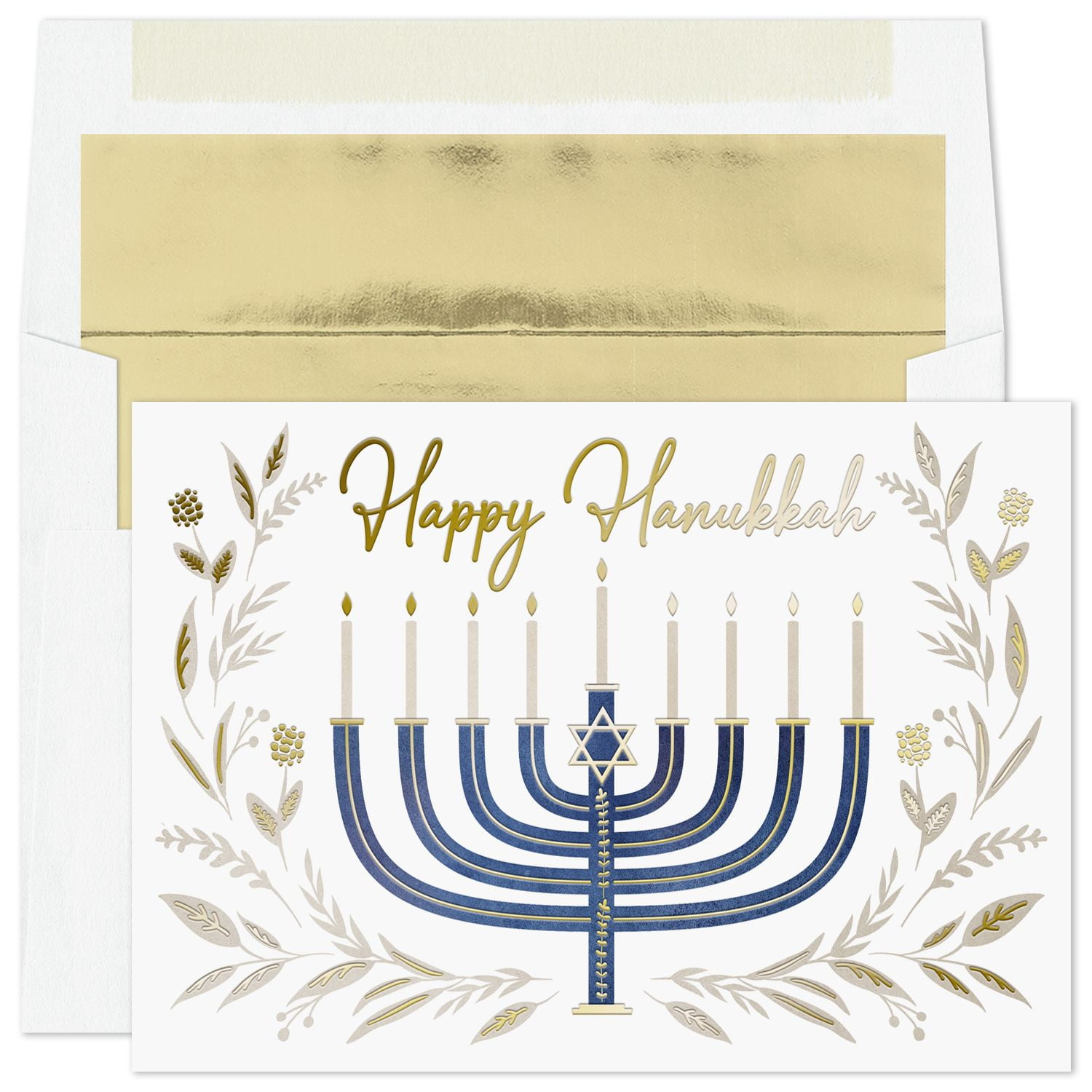 JAM Paper Hanukkah Cards & Matching Envelopes Set, Hanukkah Menorah, 16 ...