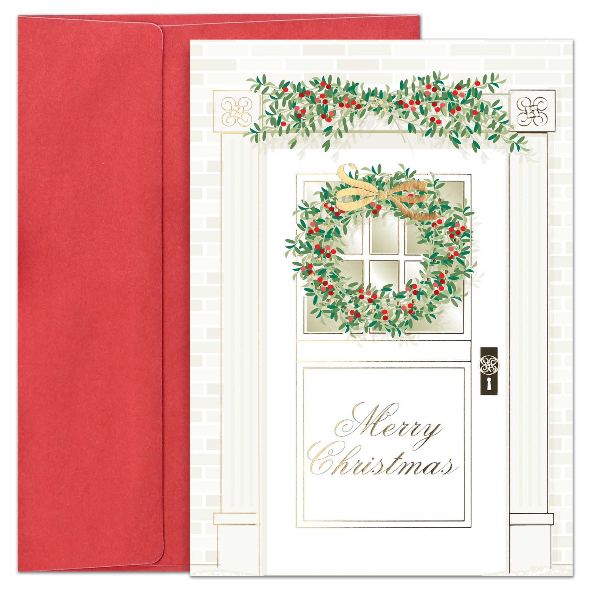 JAM Paper Holiday Cards & Matching Envelopes Set, Merry Christmas ...