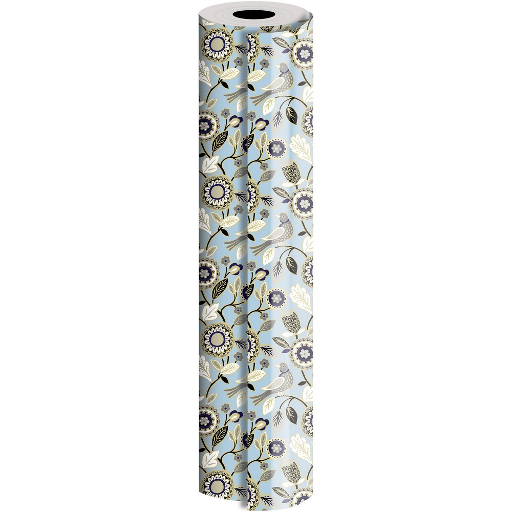JAM Paper Industrial Bulk Wrapping Paper, 1/Pack, Melody Meadow Blue ...